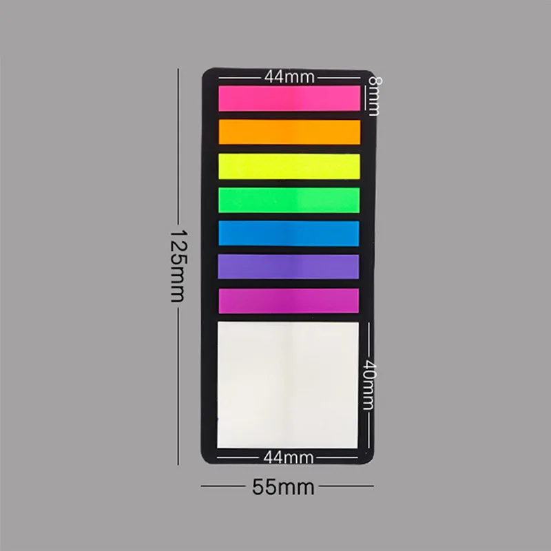 Index Tabs 300 Sheets Colorful Fluorescent Translucent Memo Pad Self ...