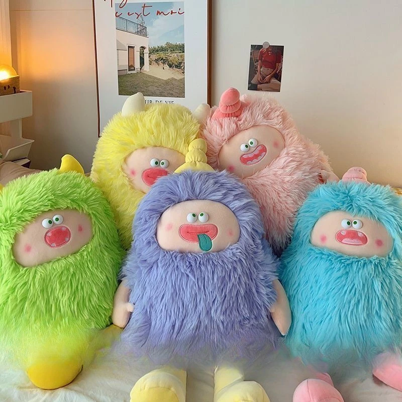 Funny-Long-Haired-Monster-Plush-Doll-Toy-Ugly-Big-Doll-Creative-Soft ...