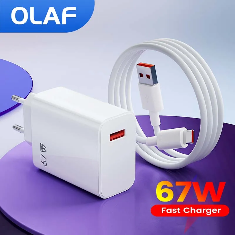 Olaf 67W USB C Charger Quick Charge 3.0 PD USB Type C Fast Charge Adapter For iPhone Samsung ...