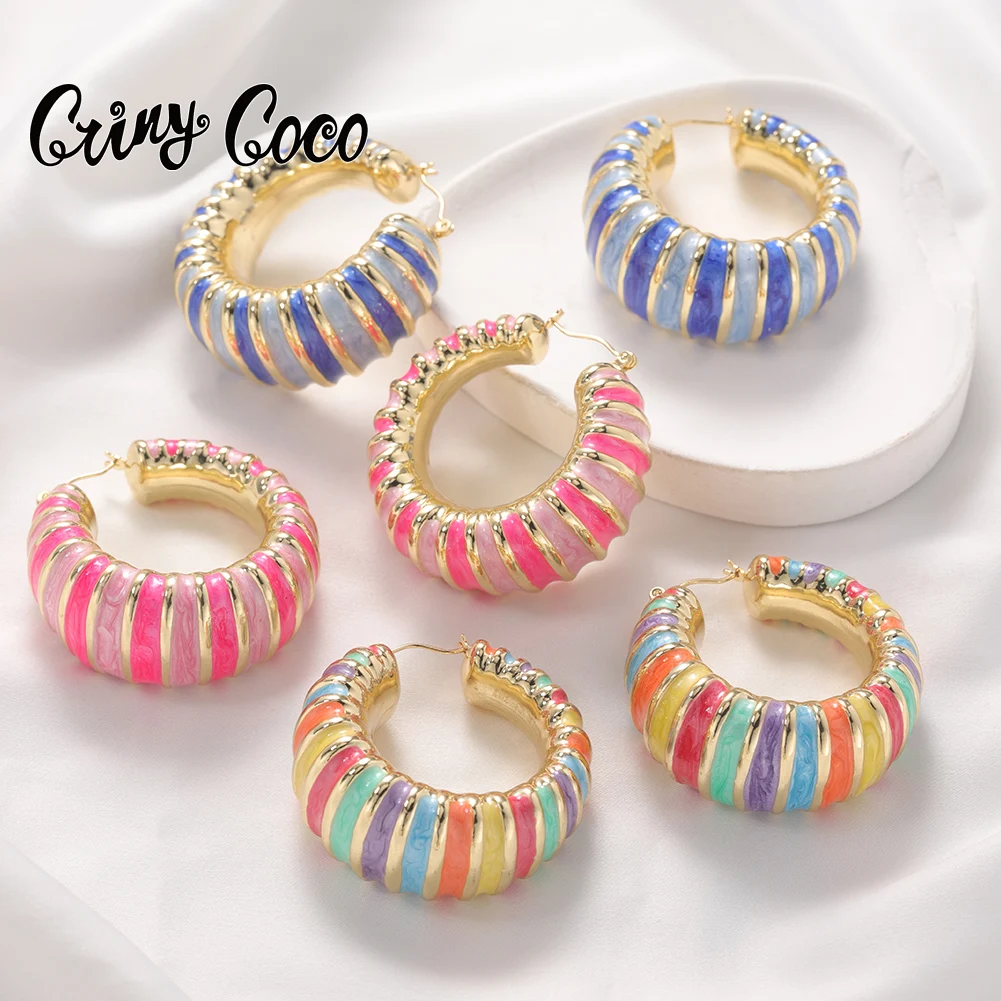 Cring Coco Best Friend C Earrings Y2k Earring Dripping Oil Jewelry Women's Trend Ins Rainbow ...
