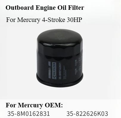 Outboard Motor Fuel Oil Filter for Mercury 4-Stroke 30 HP 35-8M0162831 ...