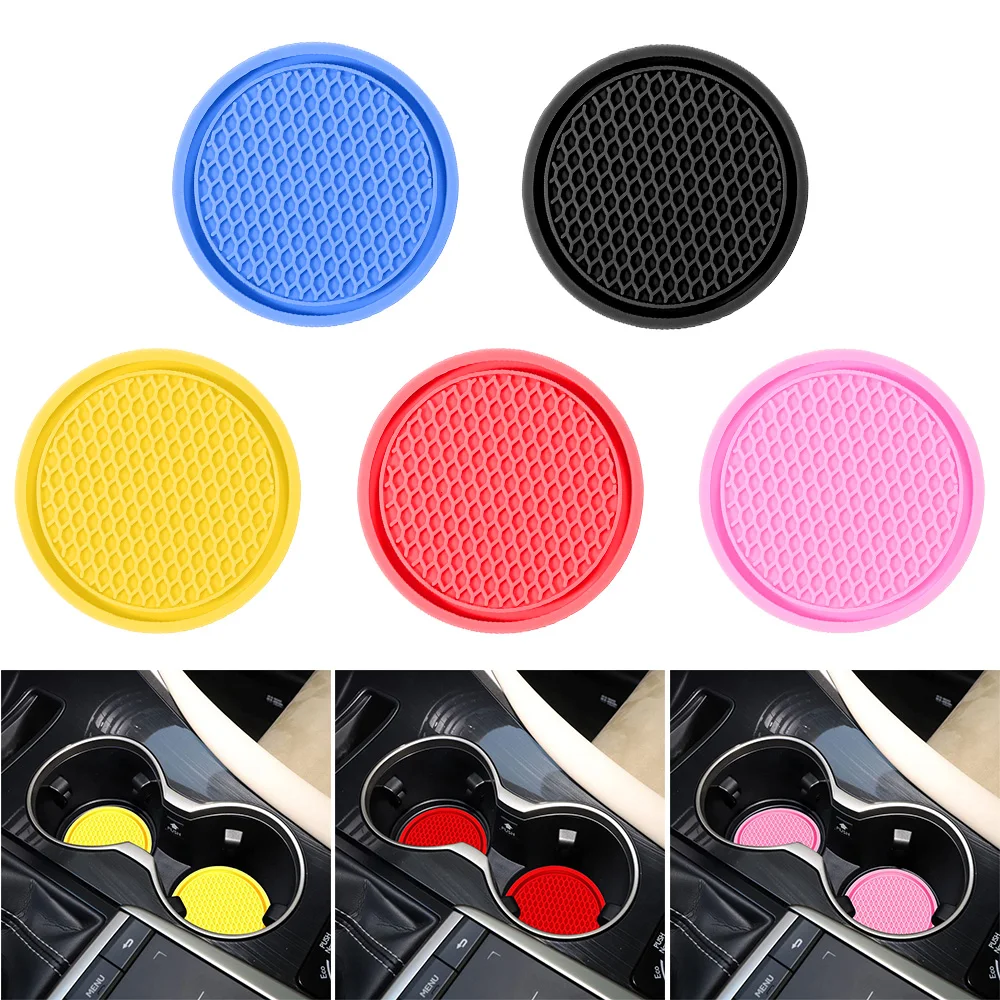 1Pc-Round-Silicone-Anti-Slip-Coaster-Auto-Cup-Holder-Insert-Coaster ...
