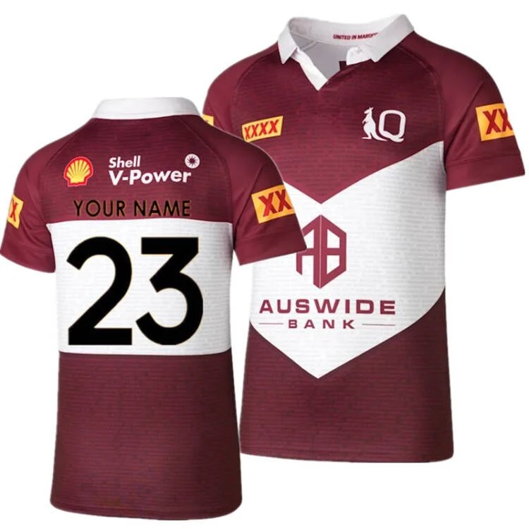 Qld Maroons 2023 Captain's Run Jersey 2023/24 Queensland Maroons State ...