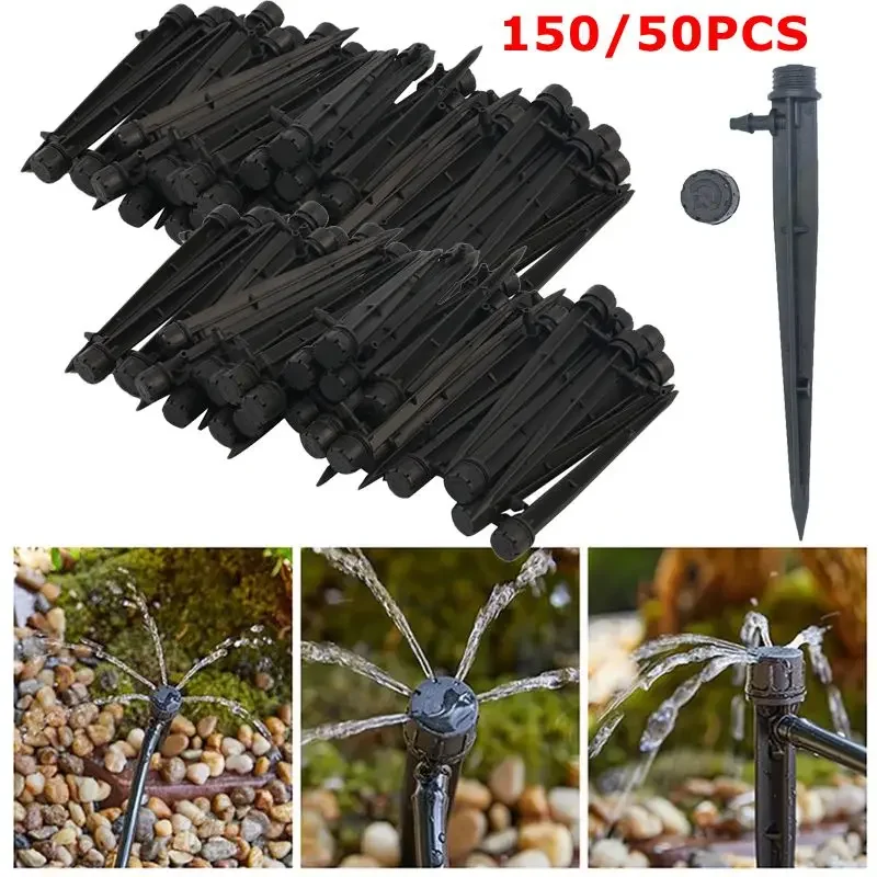 150-10Pcs-Adjustable-8-Hole-Spiked-Dripper-Gardening-Sprinkler-Drip ...