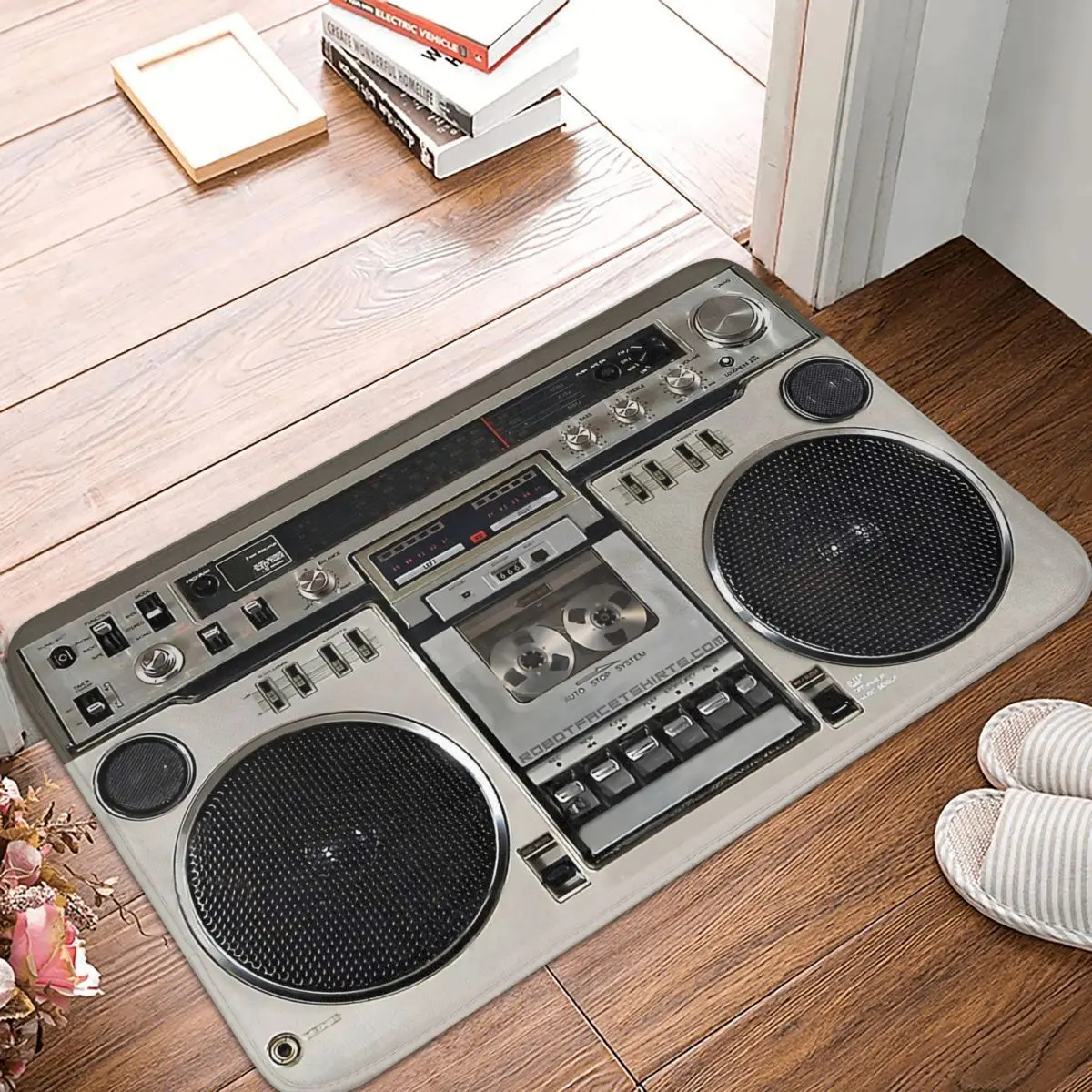 Retro-Non-Slip-Carpet-Vintage-80s-Boombox-Ghettoblaster-Doormat-Bedroom ...