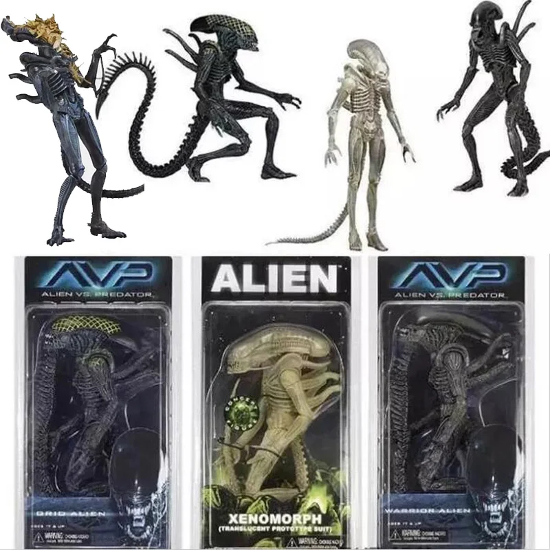 NECA-Aliens-vs-Predator-Grid-Alien-Xenomorph-tuta-prototipo-traslucido ...
