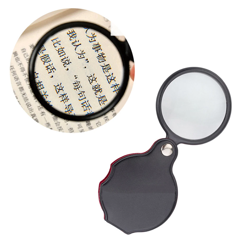 Couleur 8x Rouge Mini loupe 8x Loupe de poche pliable Portable 50mm ...