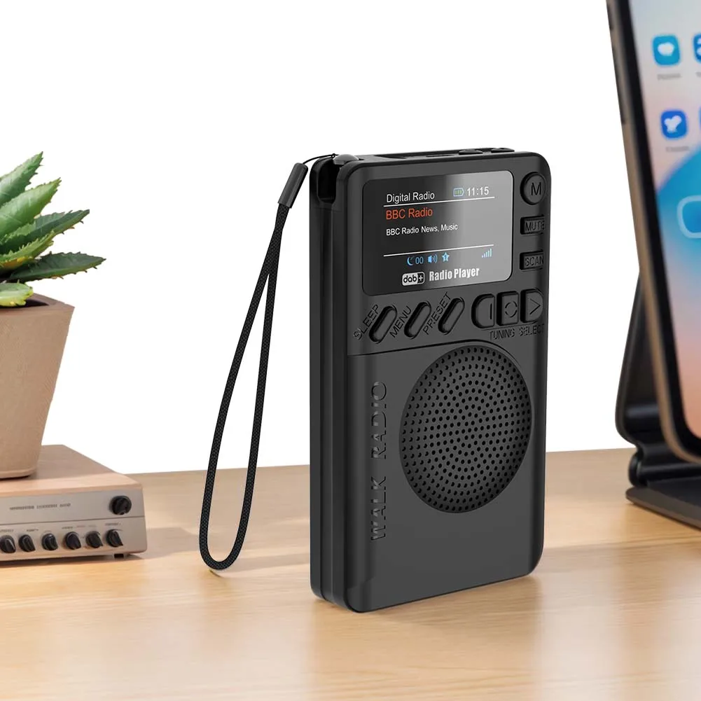 Mini DAB FM Digital Radio with Headphone Jack Portable Radio Speaker ...