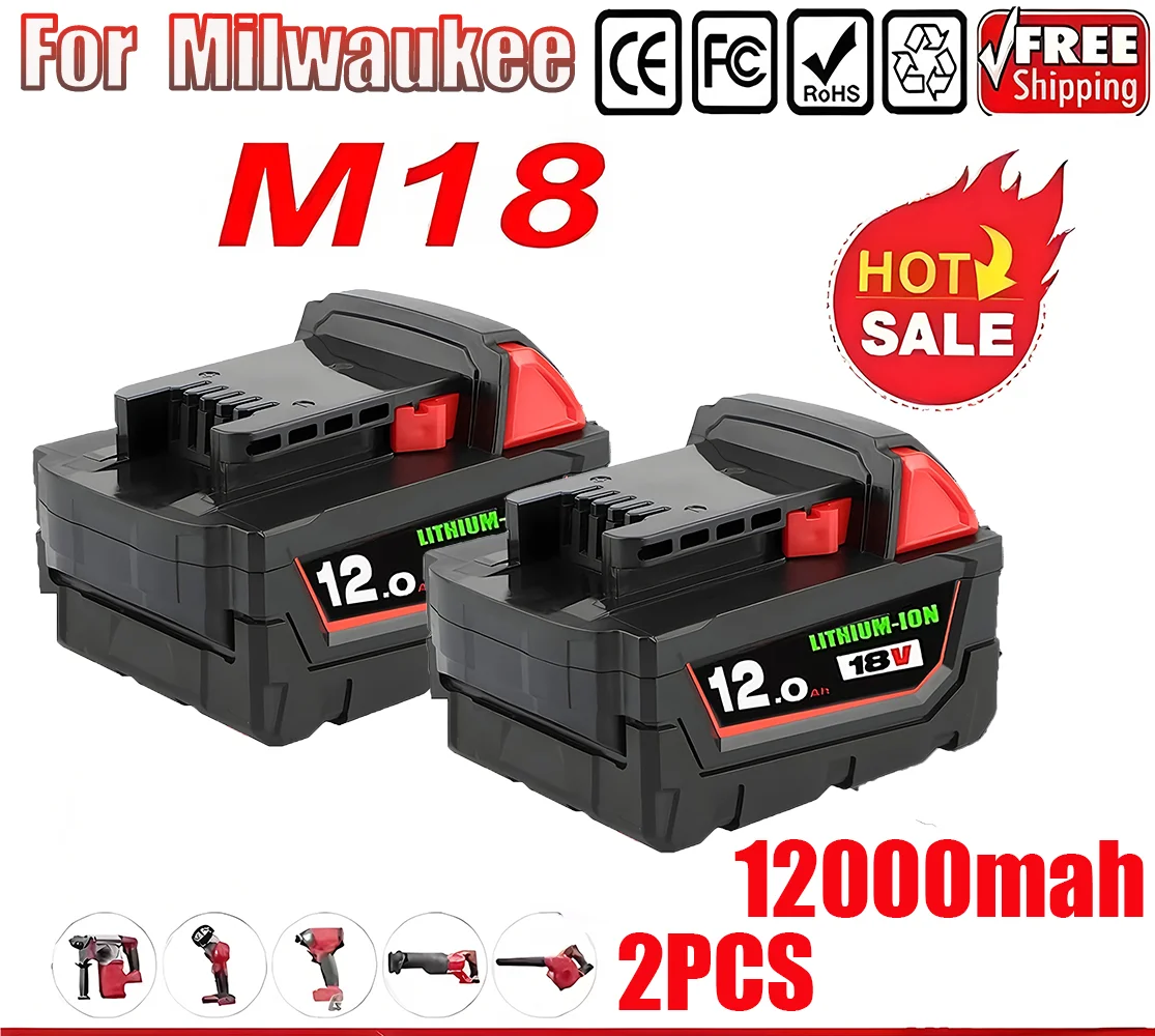 for 18V Milwaukee M18 lithium battery Milwaukee M18 48-11-1815 2604-22 ...