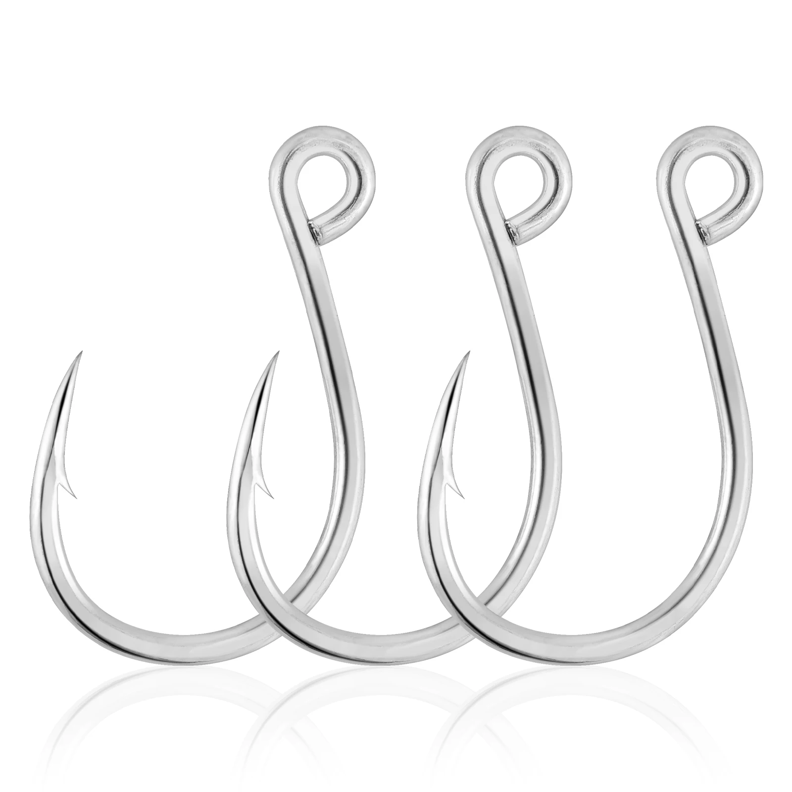 30pcs Fishing Replacement Hook Inline Big Eye Single Hook Hard Bait ...
