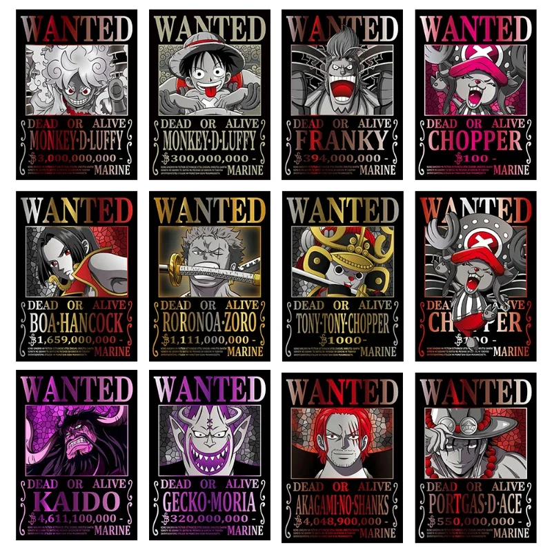 New-Bandai-Japanese-Animation-One-Piece-Bounty-Order-HD-Poster-Hanging ...