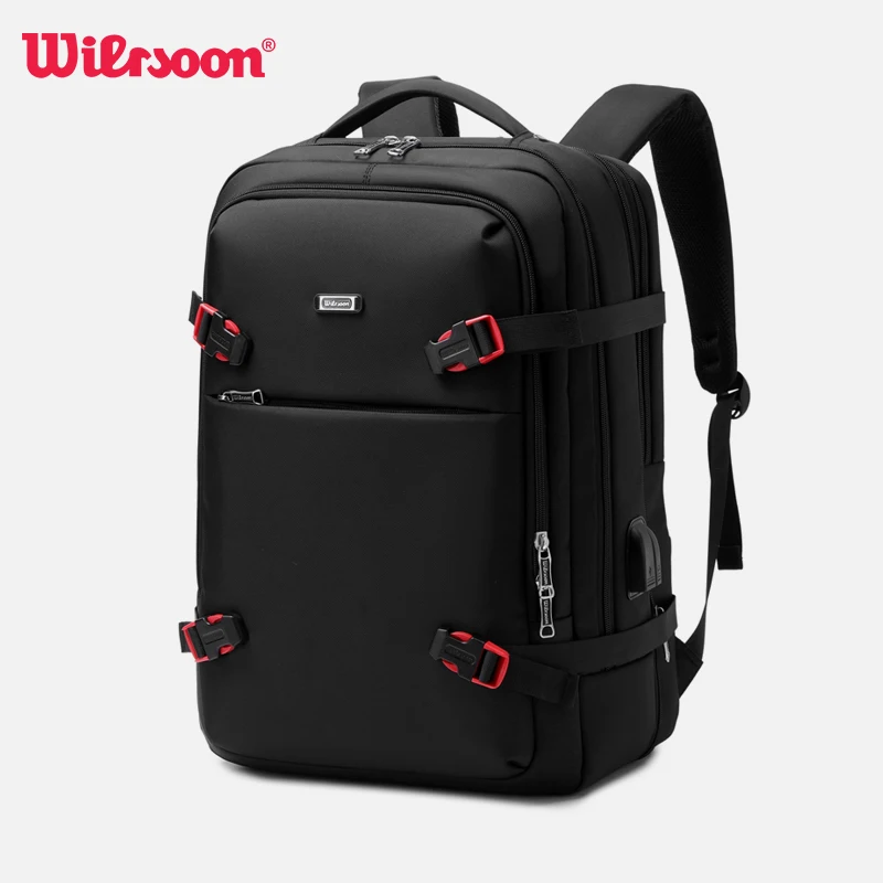 Wiersoon Large Capacity Fashion Men Backpacks 15.6 Inch Laptop Backpack ...