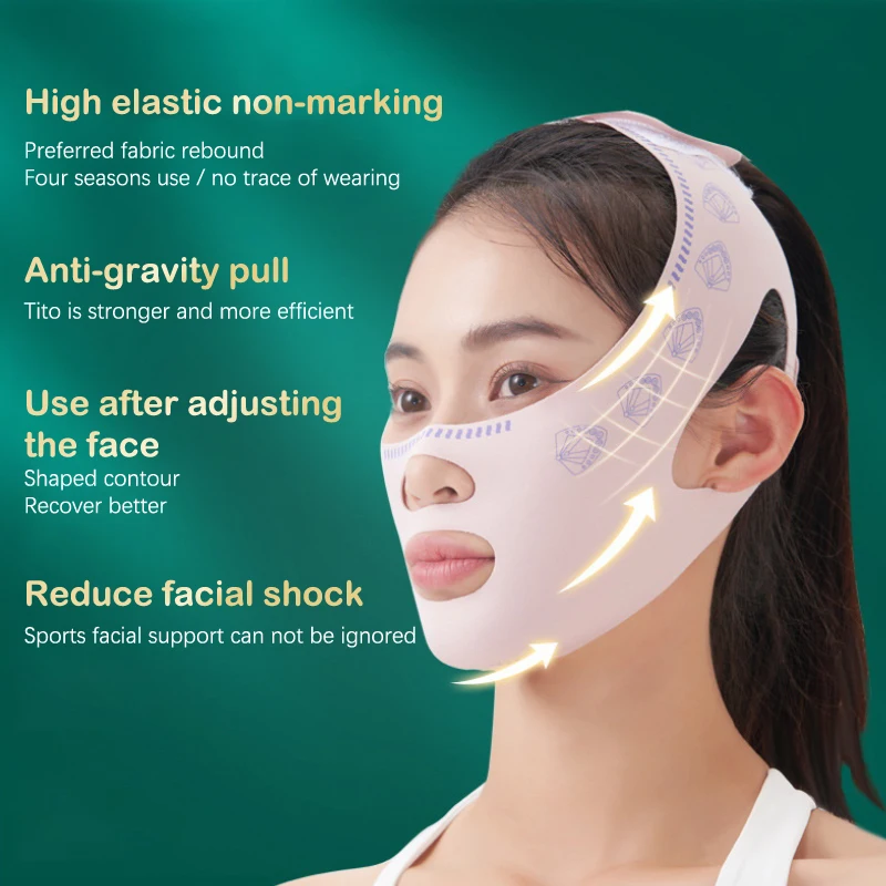V-Face-Slimming-Belt-Facial-Cheek-Bandage-Firm-Lifting-Band-Anti ...