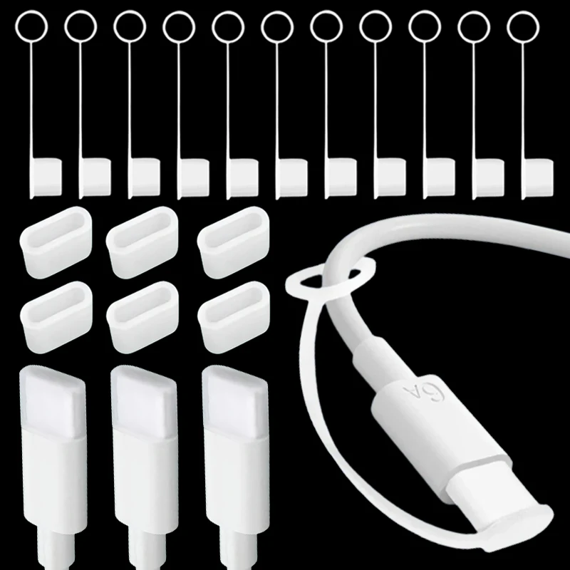 Anti-lost-Type-C-Silicone-Dust-Plug-with-Rope-Universal-USB-C-Charger ...
