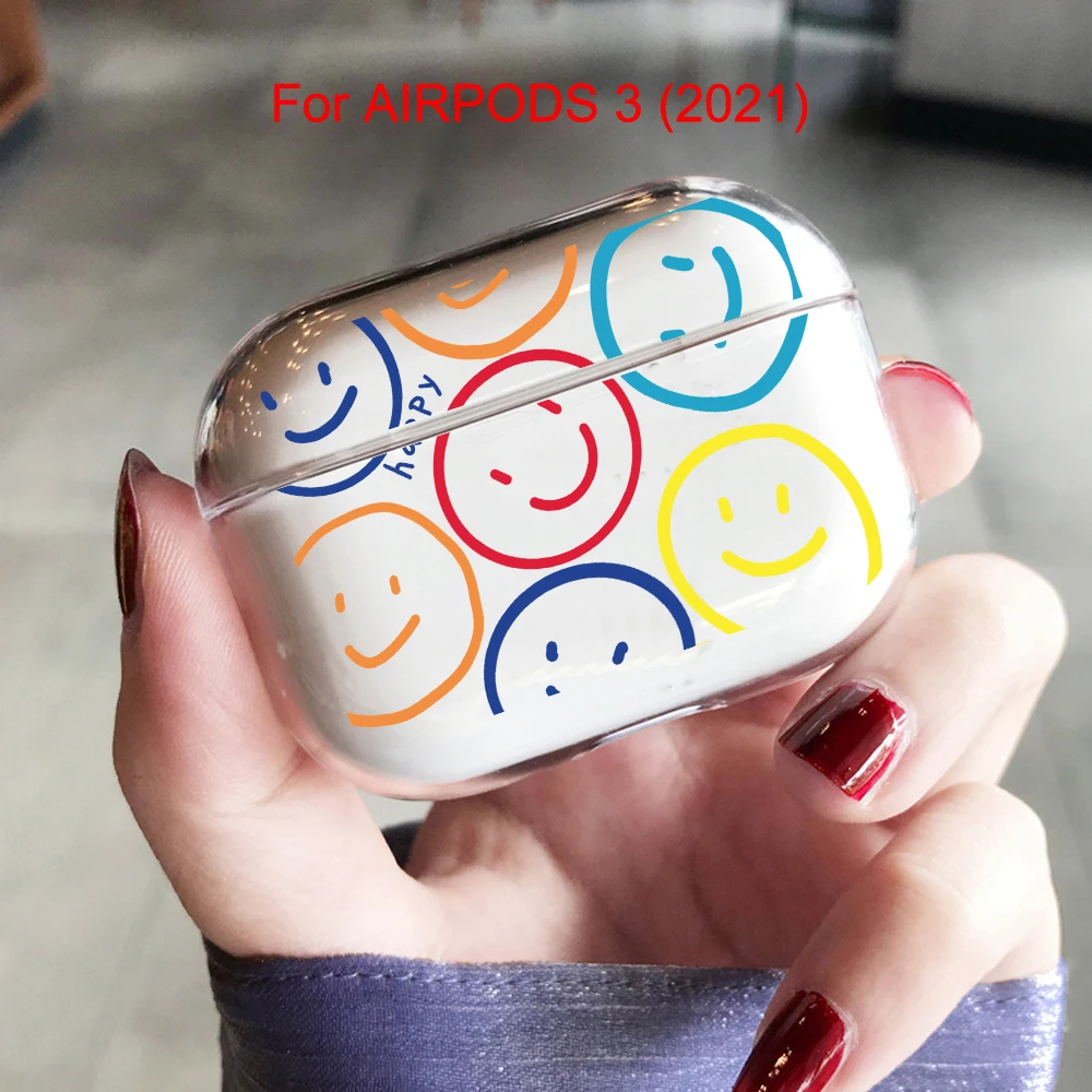 Type 1 Pour airpods Pro En gros Smiley Doux TPU Transparent Coquille D ...