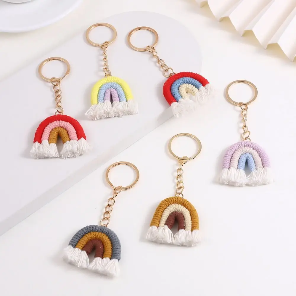 Tassels-Pendant-Three-Color-Rainbow-Key-Chain-Fashion-Cute-Handmade ...