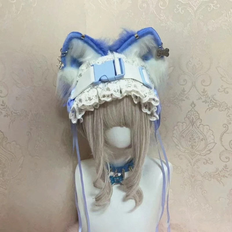 Womens-Embroidery-Maid-Cosplay-Hair-Hoop-Maid-Costume-Cute-Bows ...