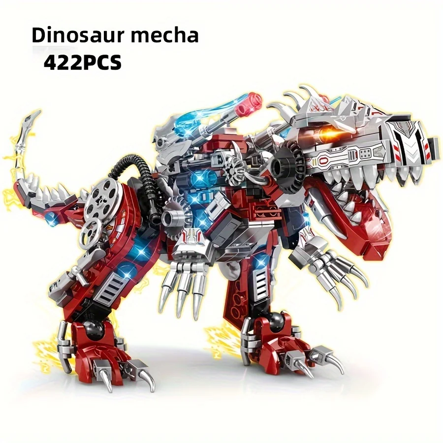 422pcs Dinosaur Mecha Building Set 2IN1 Assembly Building Blocks ...