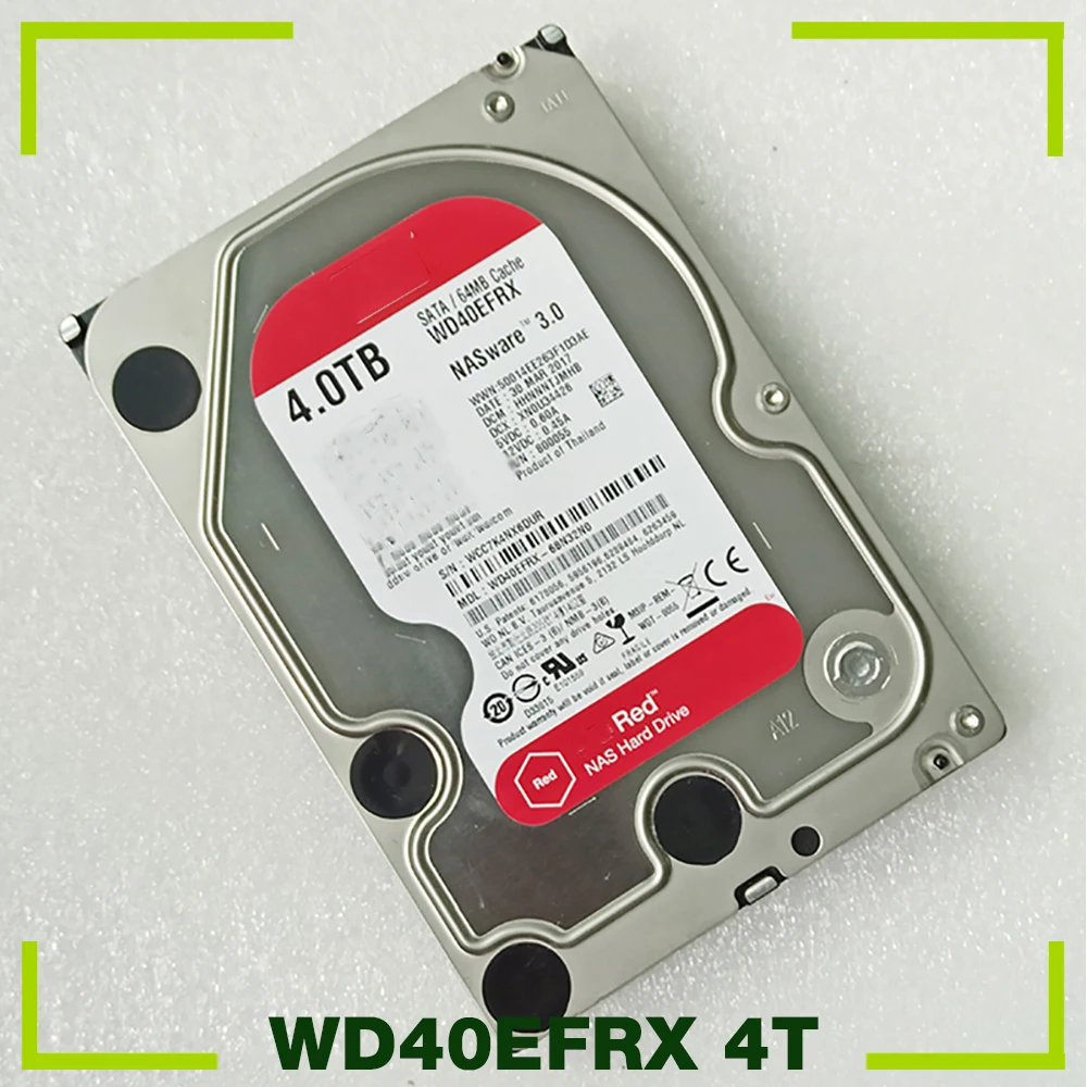 WD40EFRX 4T 3.5" NAS Storage Server Hard Disk 5400 RPM 64M SATA