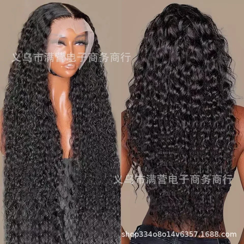 Lace-Front-Wig-African-Women-s-Small-Curly-Hair-Black-Long-Curly-Hair ...