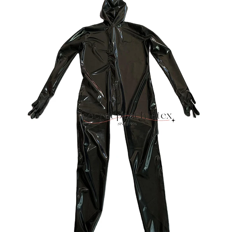Latex-Fullbody-Catsuit-Bodysuit-With-Latex-Hood-Socks-Glooves-Unsex ...