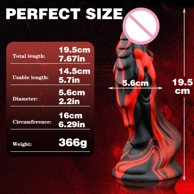 BUXP-Gode Dragon Réaliste en Silicone pour Femme, Ventouse, Ohio eur de Prostate, Grand ...