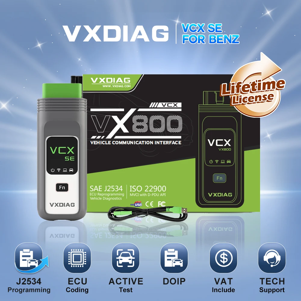 VXDIAG VCX SE VX800 For Mercedes-Benz DoIP J2534 Programming OBD ...