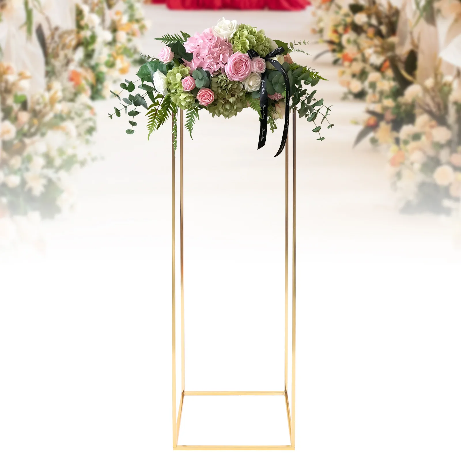 Flower-Floor-Display-Pedestal-Riser-Stand-Vase-Centerpiece-Column-Aisle ...