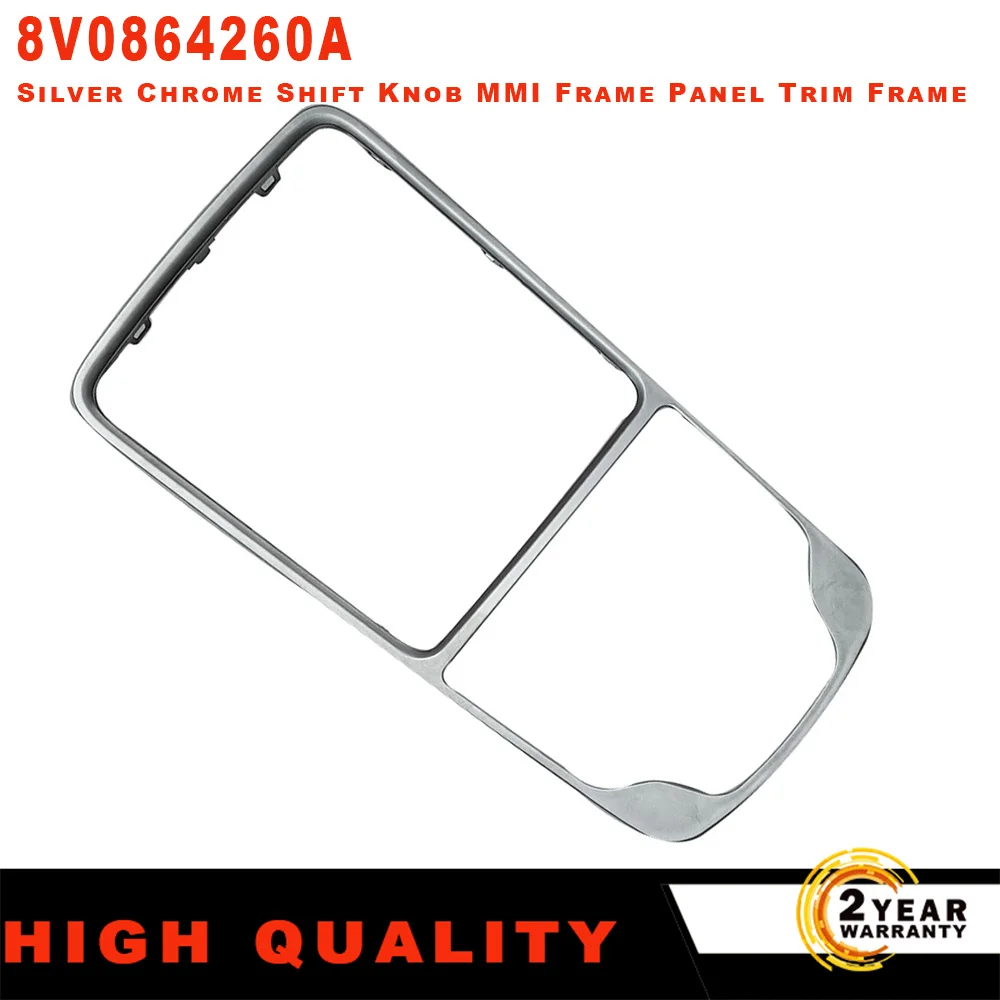 8V0864260A-Silver-Chrome-MMI-Shift-Knob-Retaining-Frame-Panel-Trim-Box ...