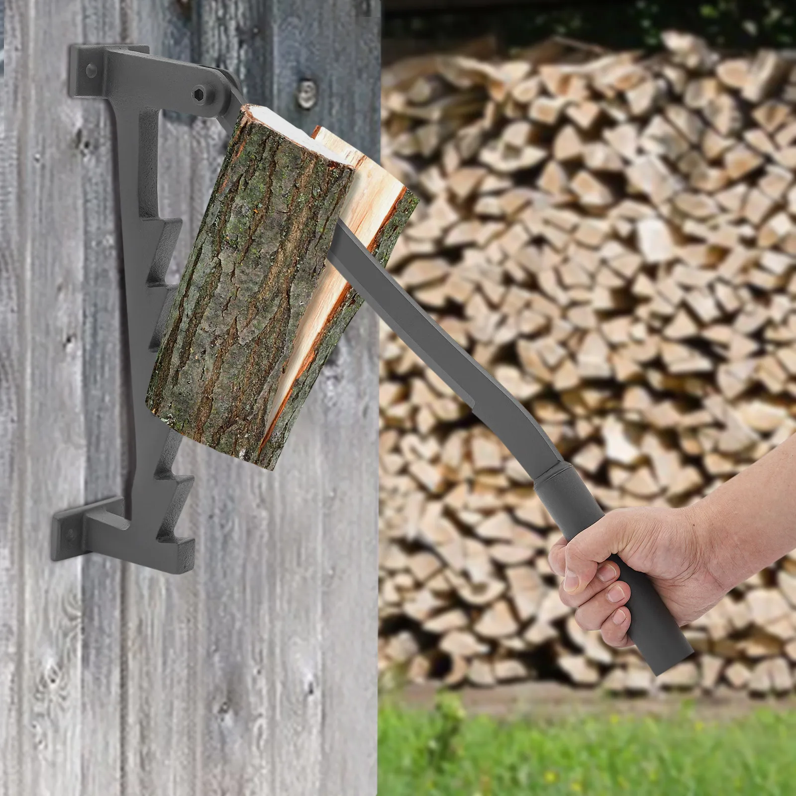 Manual Log Splitter, Manual Splitter, Wall-mounted Firewood Splitter ...