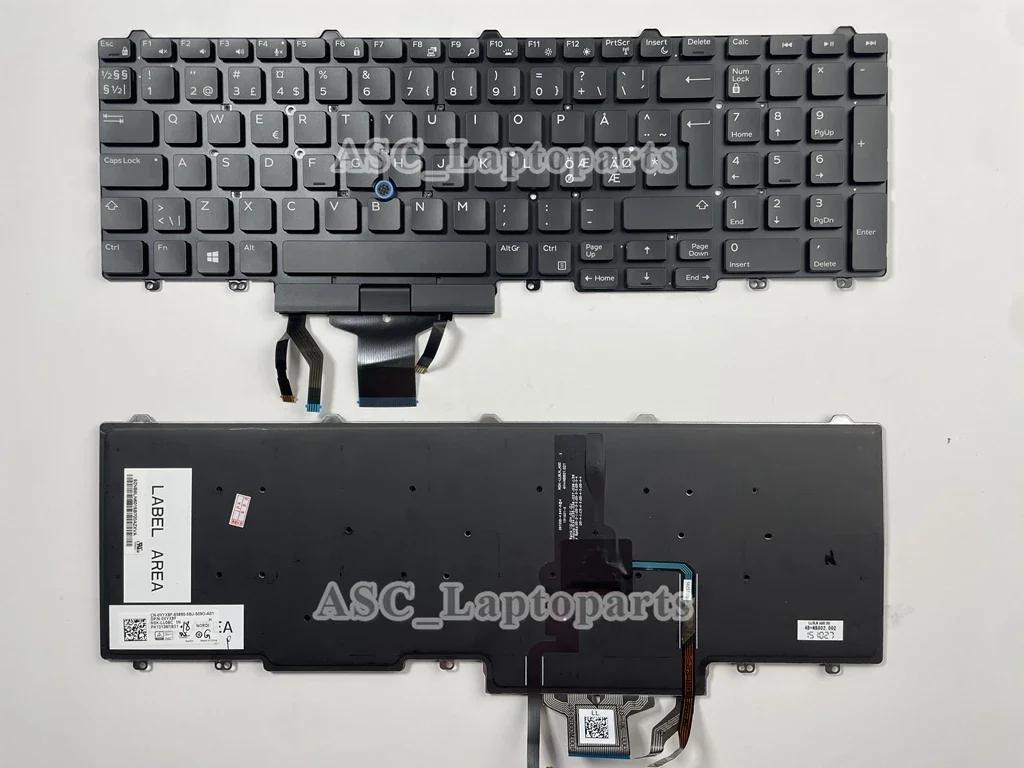 New Nordic Norwegian Danish Swedish Finnish Keyboard for Dell Precision ...