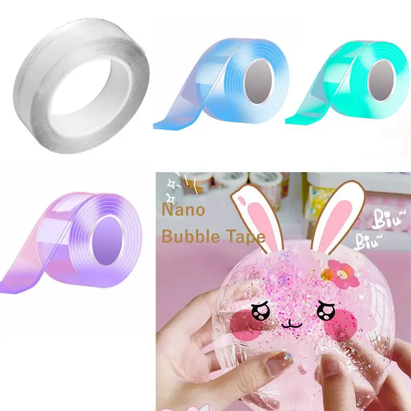 DIY-Blowing-Bubble-Nano-Tape-Double-Sided-Nanoglue-Tape-Adhesive ...