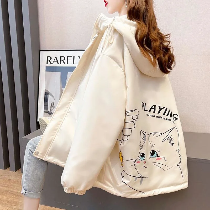 2022 Spring Jacket Women Plush Velvet Imitation Lamb Hooded Coat Lovely ...