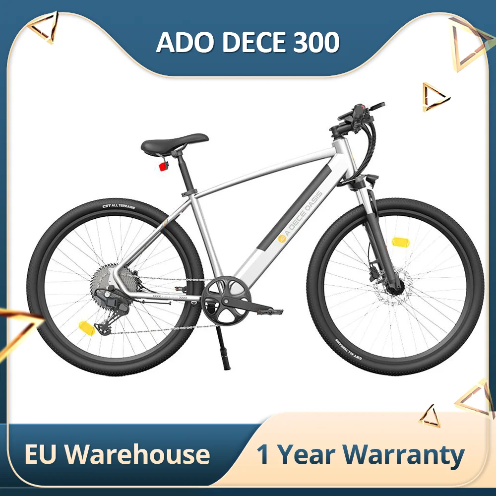 ADO DECE 300 Electric Bicycle Bike 36V10.4 AH Battery 27.5 Inches Tier 25km/h Max Speed 90km Max ...
