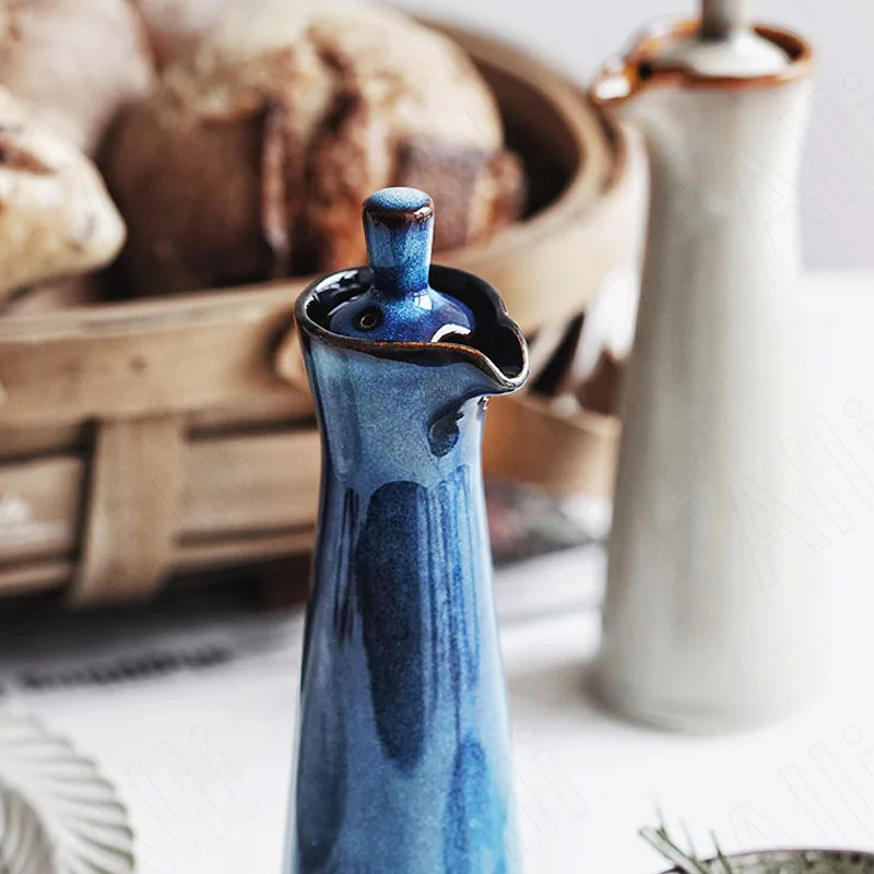 Japanese Ceramic Condiment Bottle Dining Room Desktop Retro Condiments ...