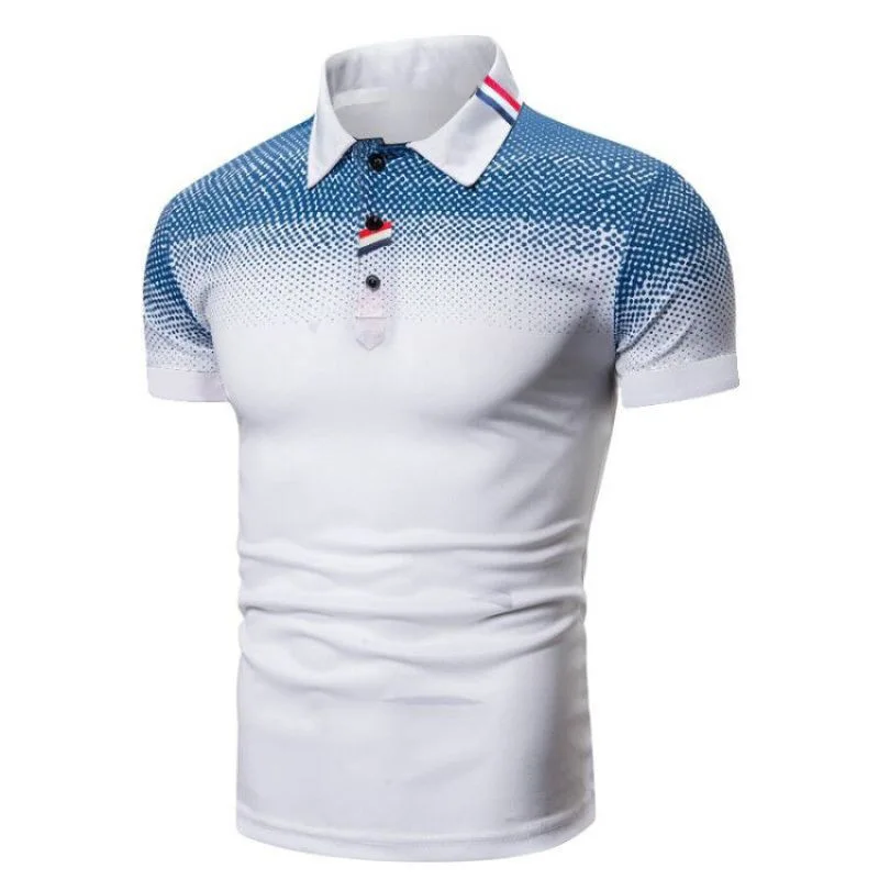 Brand-Men-Clothing-Gradient-Polo-Shirts-for-Men-Casual-Solid-Color-Slim ...
