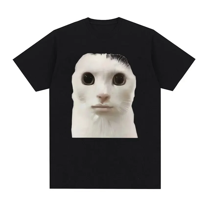 Gato-muy-Silly-Meme-divertido-Camiseta-de-manga-corta-para-hombres-y ...