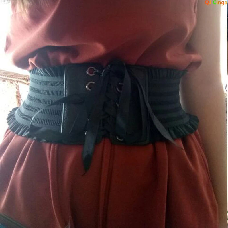 10 Cm Wide Women's Belt Black Elastic Belts Dress Belt Women Cinturon ...