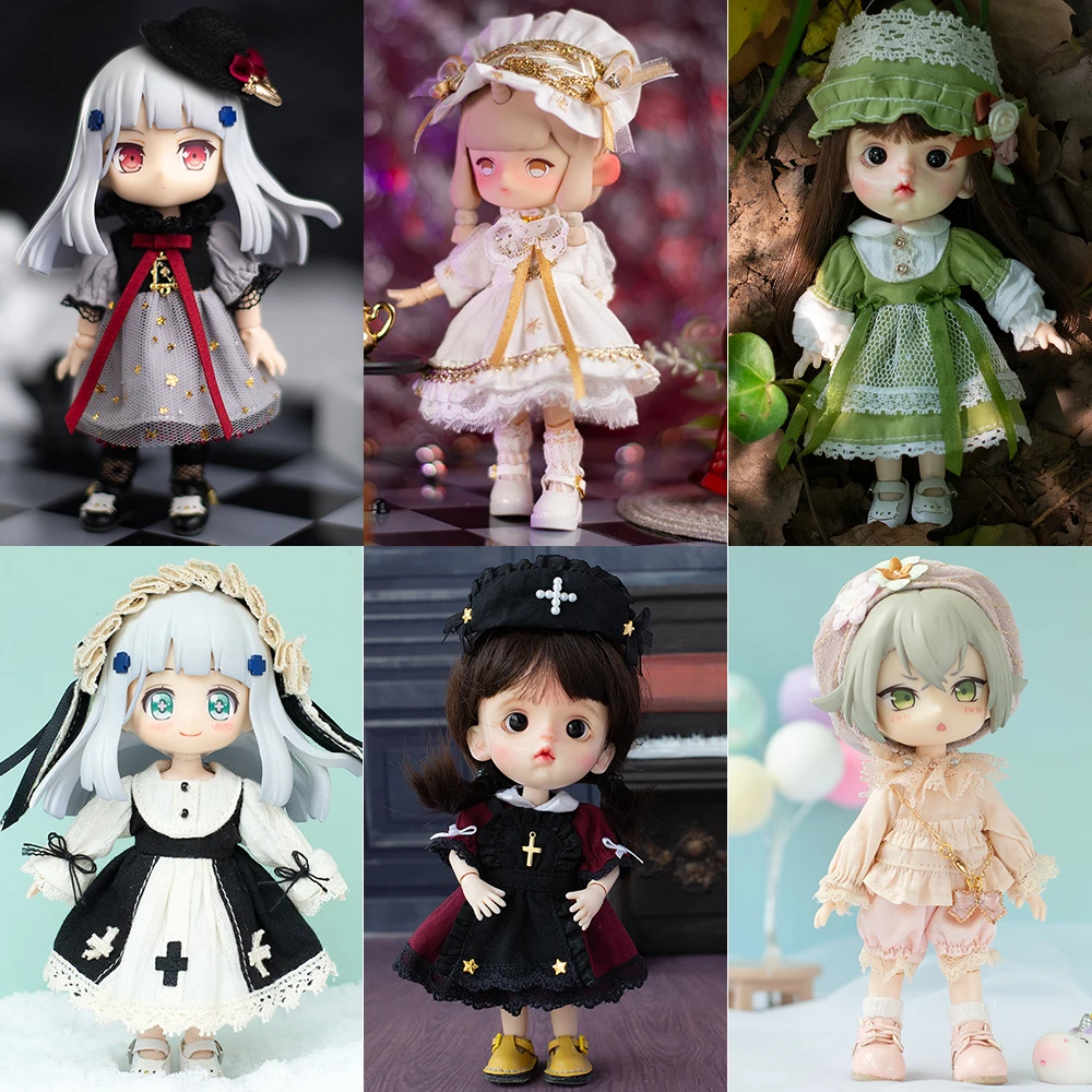 New Ob11 Doll Suki Ins Clothes Skirt Doll Princess Dress Suit Doll Maid ...