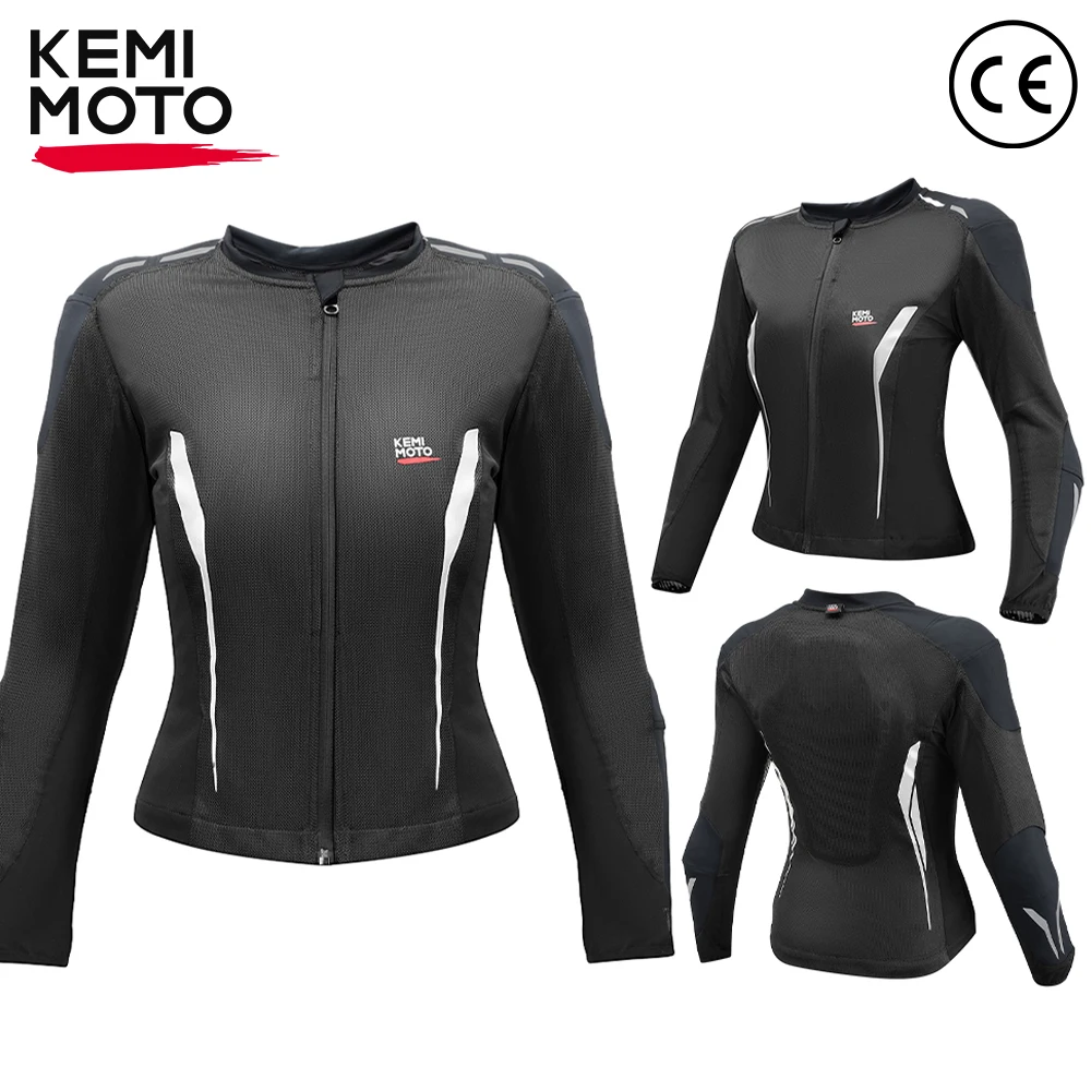Motorcycle Riding Jacket Summer Breathable Men Women with 7Pcs Set CE ...