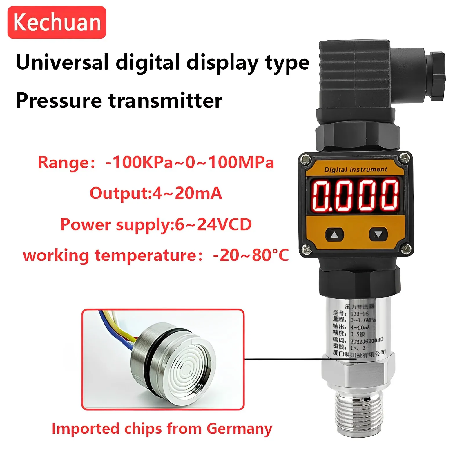 Digital-pressure-transmitter-4-20mA-high-precision-diffusion-silicon-chip-pressure-sensor-with ...