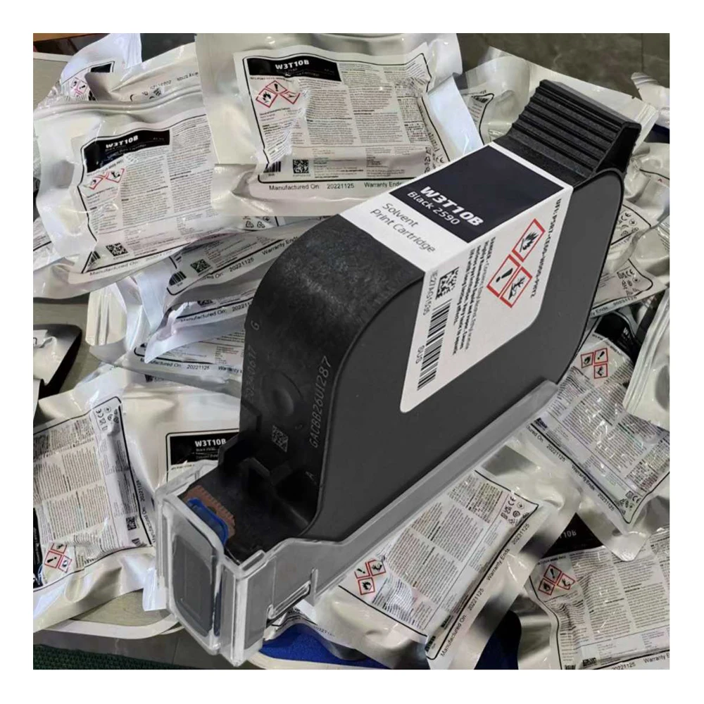 Compatible HP W3T10B B3F58A Black 2580 2590 Solvent Print Cartridge ...