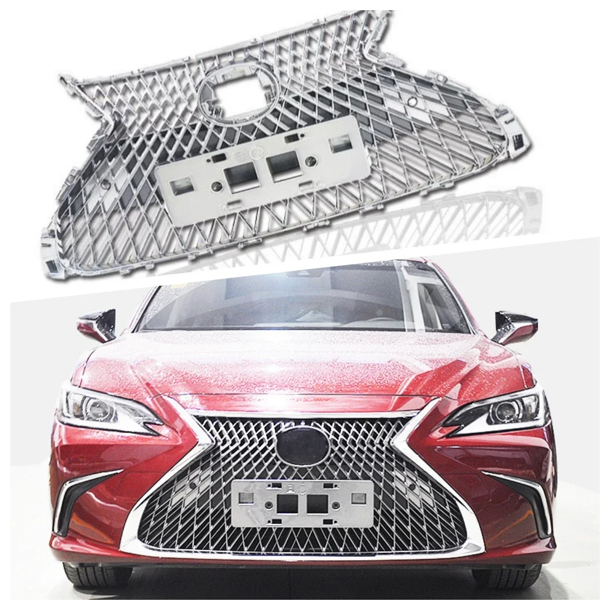 Front-Bumper-Grille-Honeycomb-Grill-for-Lexus-ES260-ES300-2015-2023-Racing-Grills-Modification ...