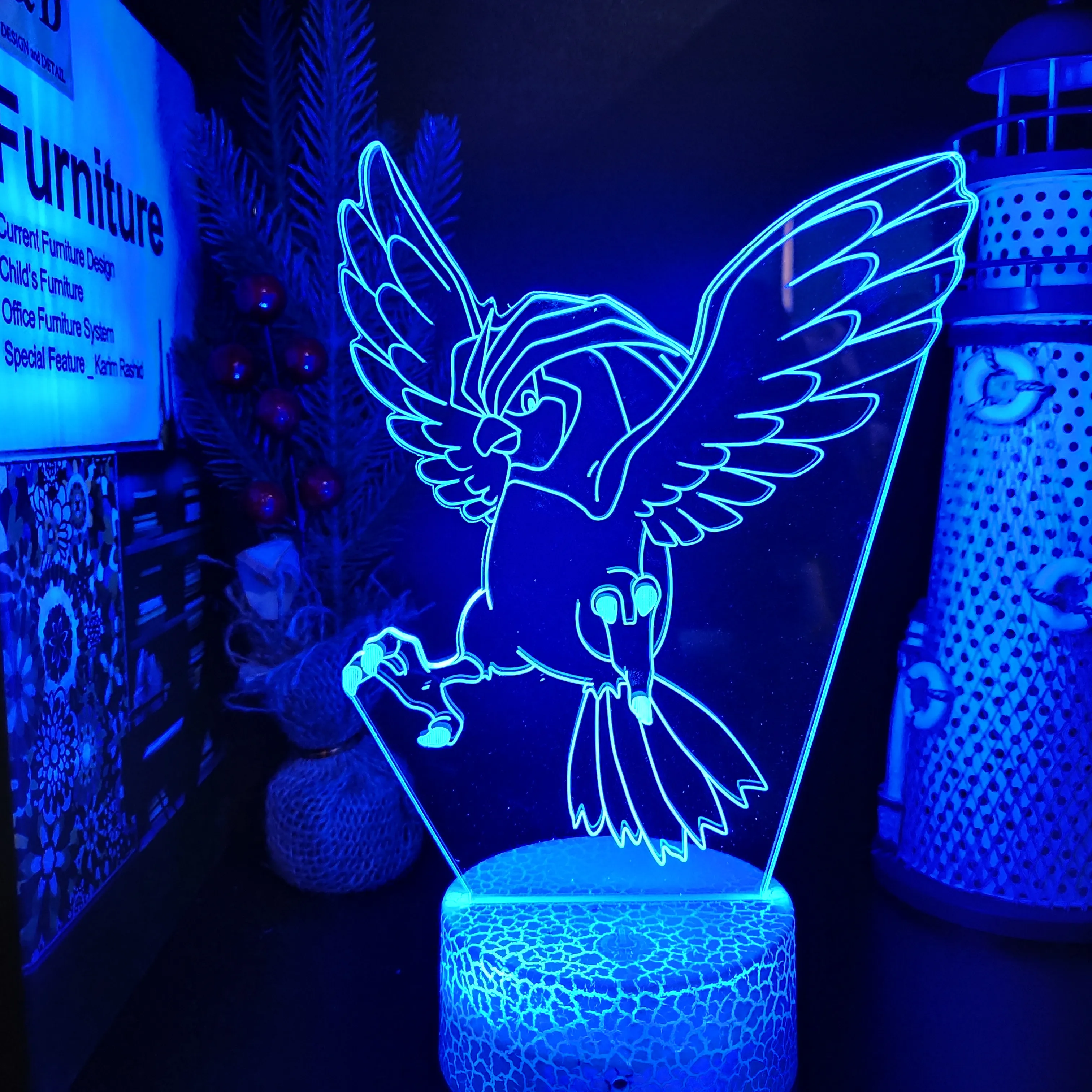 Pokemon Pikachu NightLight Gengar Eevee Anime Figure Colorful LED ...