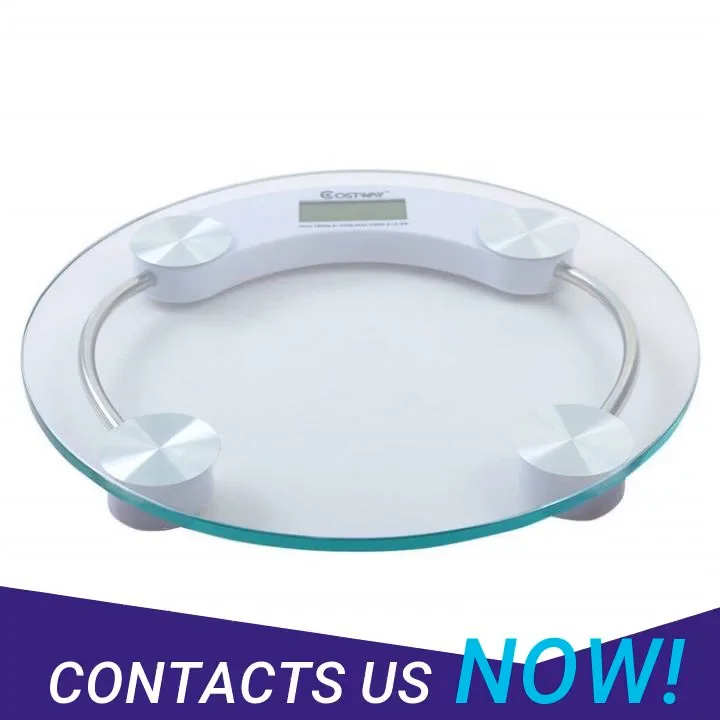 Personal Body Digital Weight Machine | Round Transparent Glass Weighing ...
