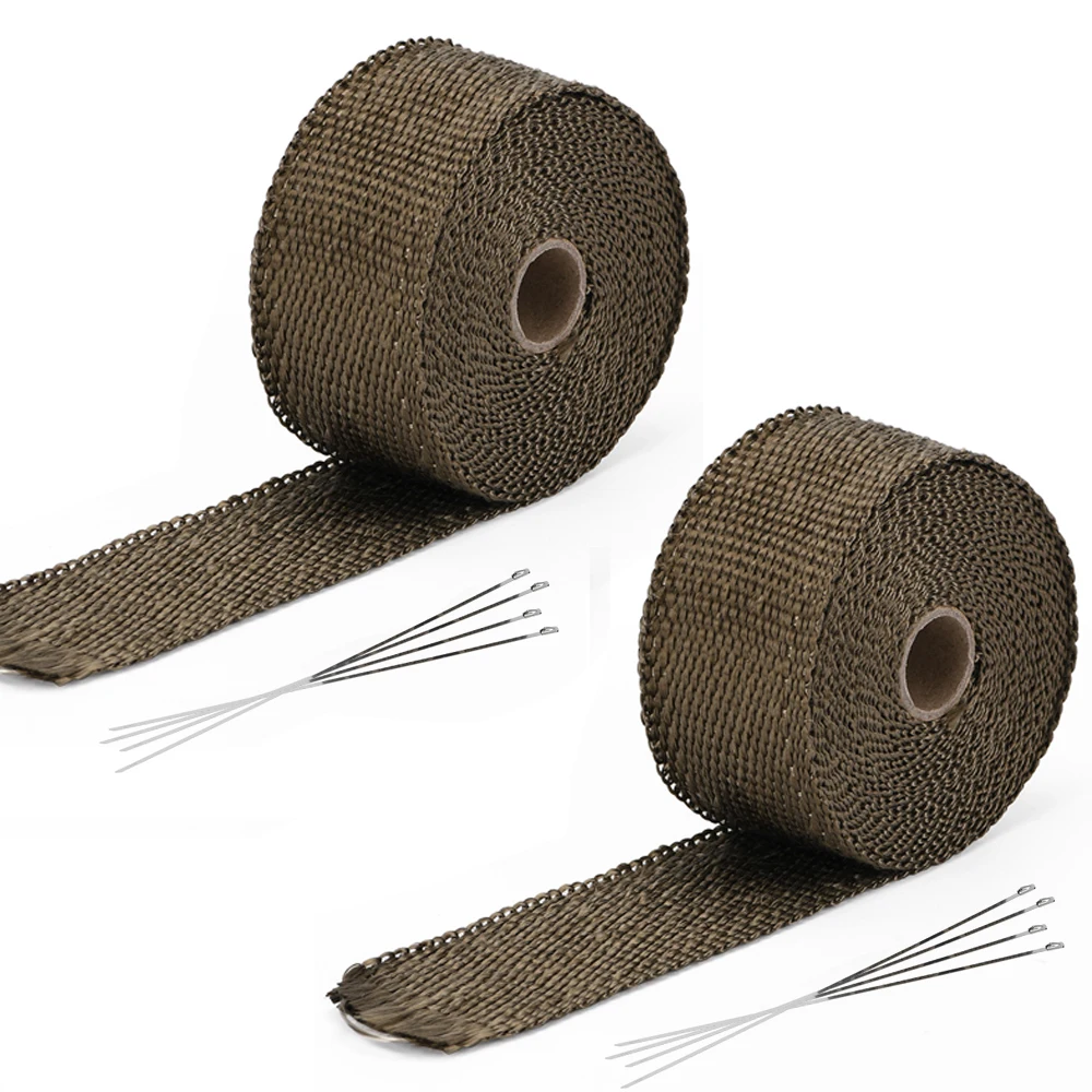 2-Pieces-5M-Roll-Motorcycle-Heat-Shield-Exhaust-Thermal-Tape-Header ...