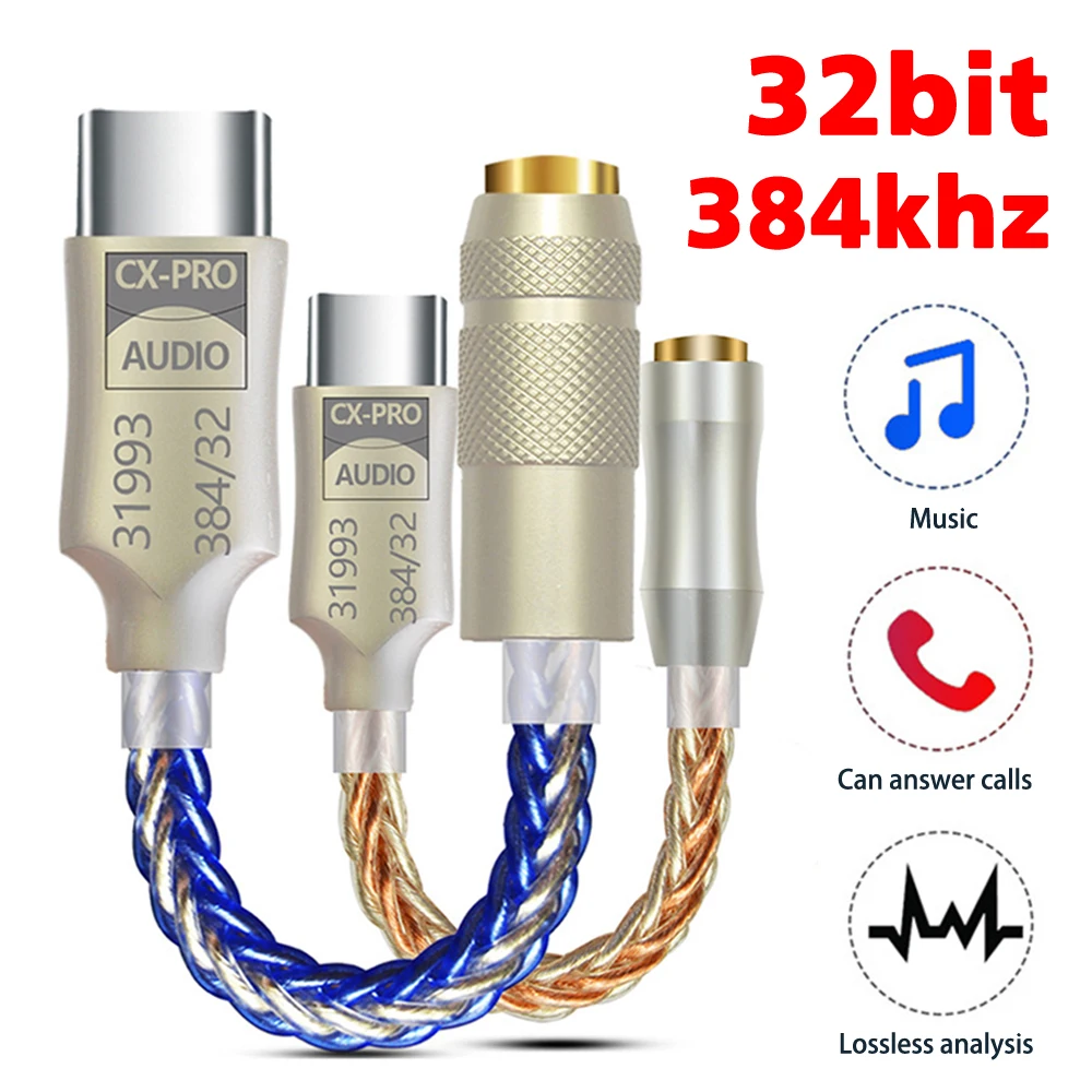 CX31993-HiFi-USB-DAC-Type-C-To-3-5mm-Headphones-Amplifier-Audio-Decoder ...