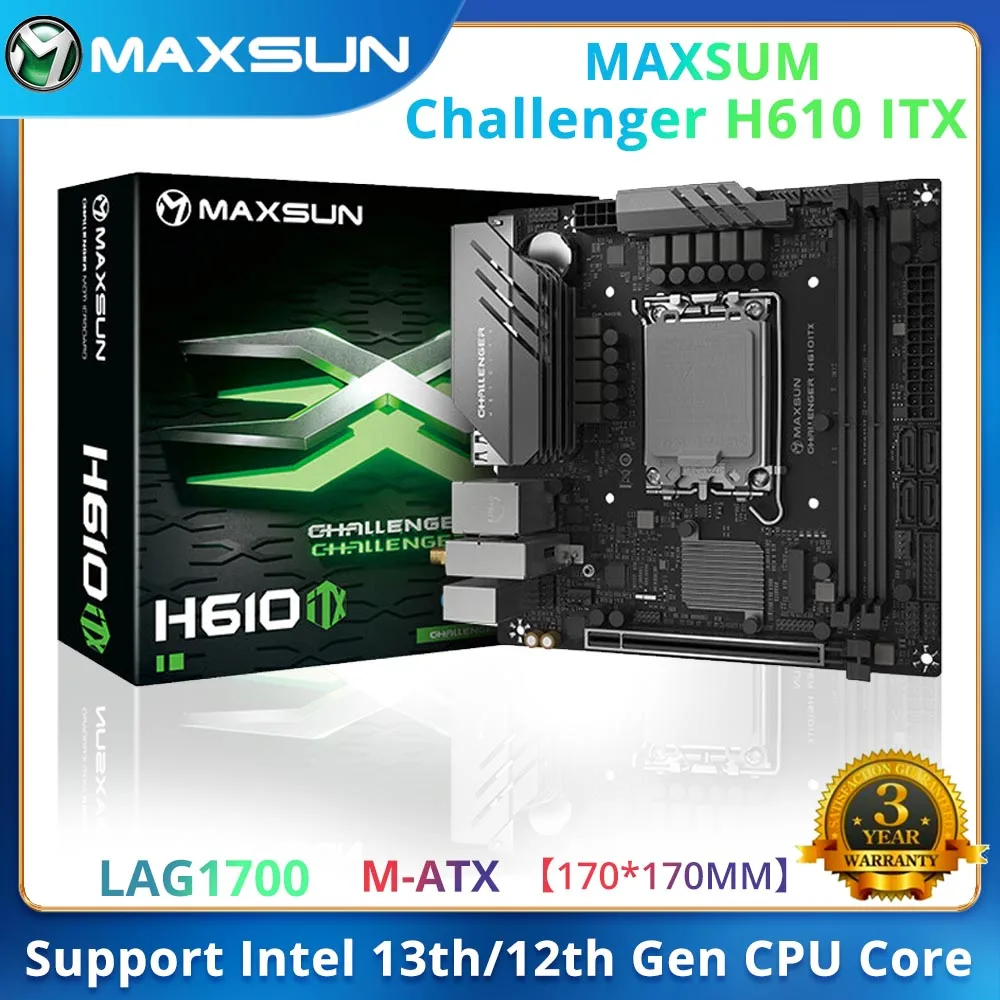 MAXSUN Full New Challenger H610ITX Motherboard DDR4 HDMI2.0 * 2 ...