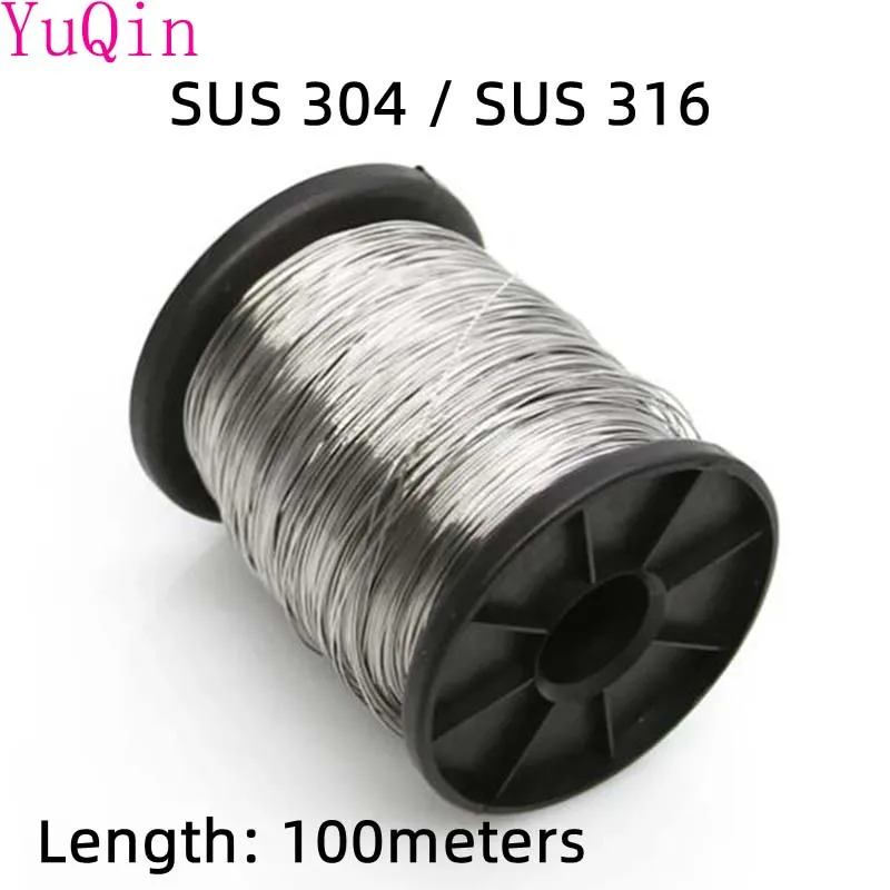 0.1~0.8mm Dia 304 316 Stainless Steel Strand Medium Hard fine Wire Soft ...