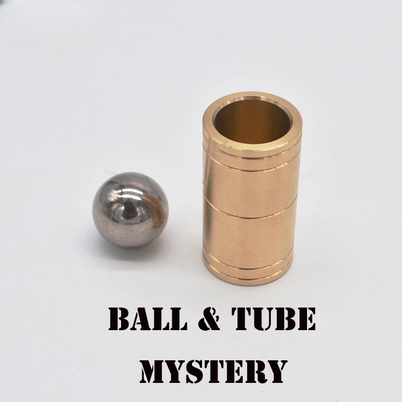 Ball & Tube Mystery Brass Magic Tricks Steel Ball Sink Down Into Tube ...